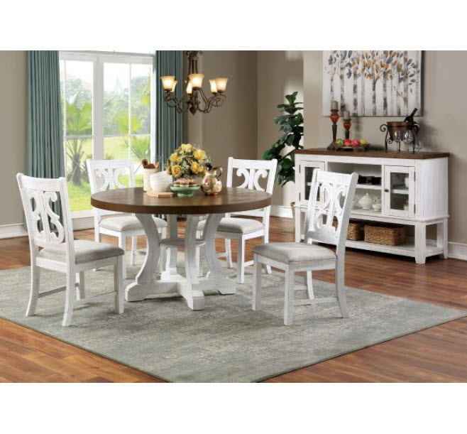 Auletta Distressed Round Dining Table